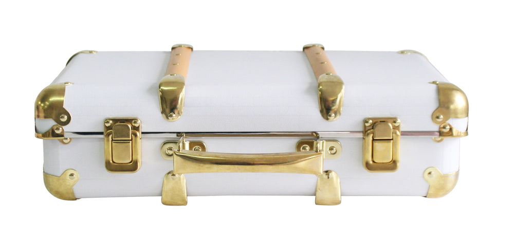 Mini Vintage White Suitcase