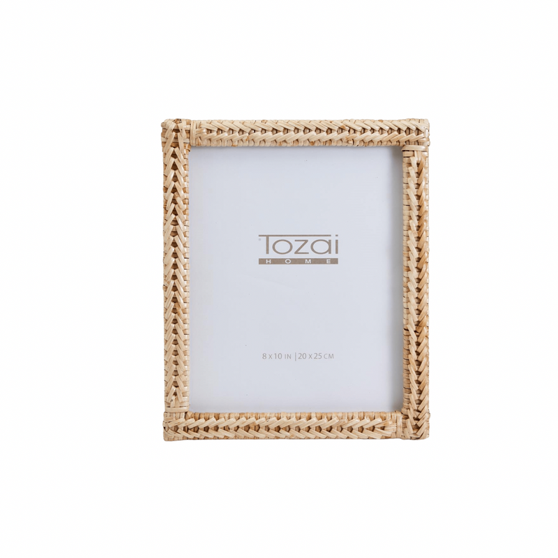 Woven Rattan Photo Frame